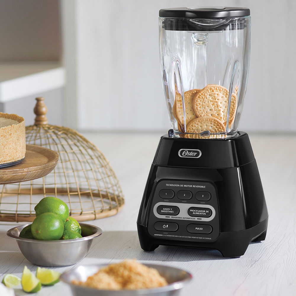 Oster® Licuadora con Tecnología Reversible, Vaso de Vidrio, 3 Velocidades y 2 Programas ...