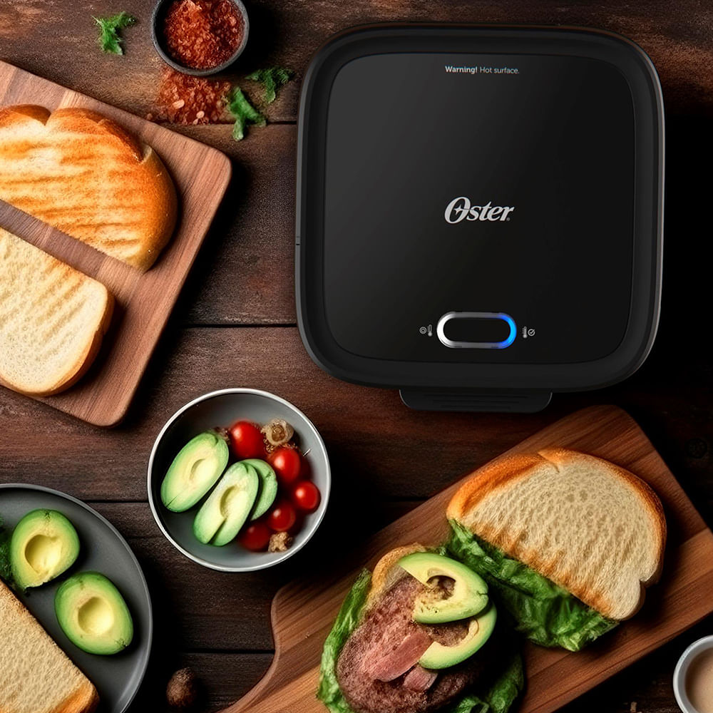 Oster® Sandwichera, Compacta con Platos Hondos, Incluye Botón de ...