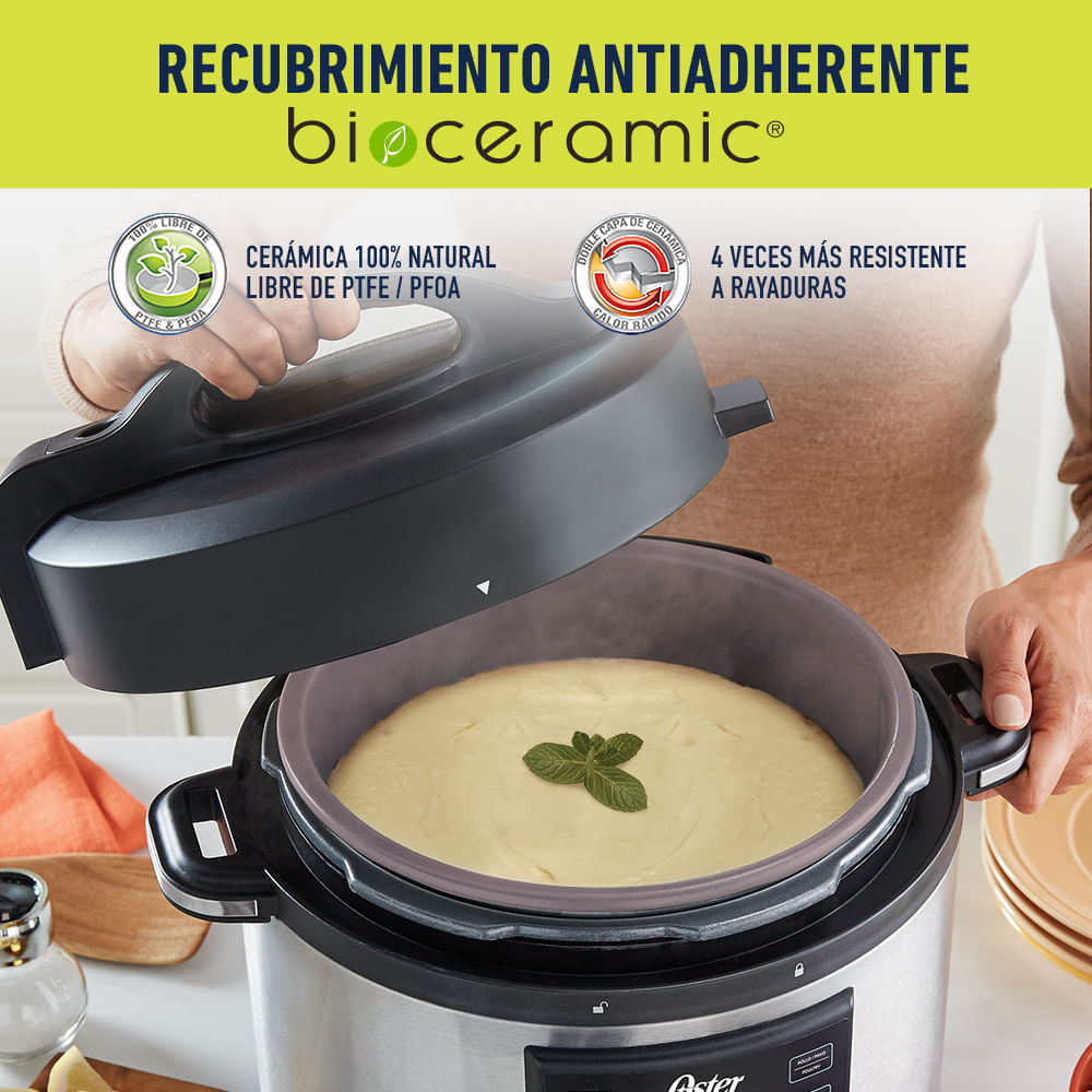 Multiolla Oster®, Capacidad de 5,7 Litros, con 12 Funciones, Acero ...